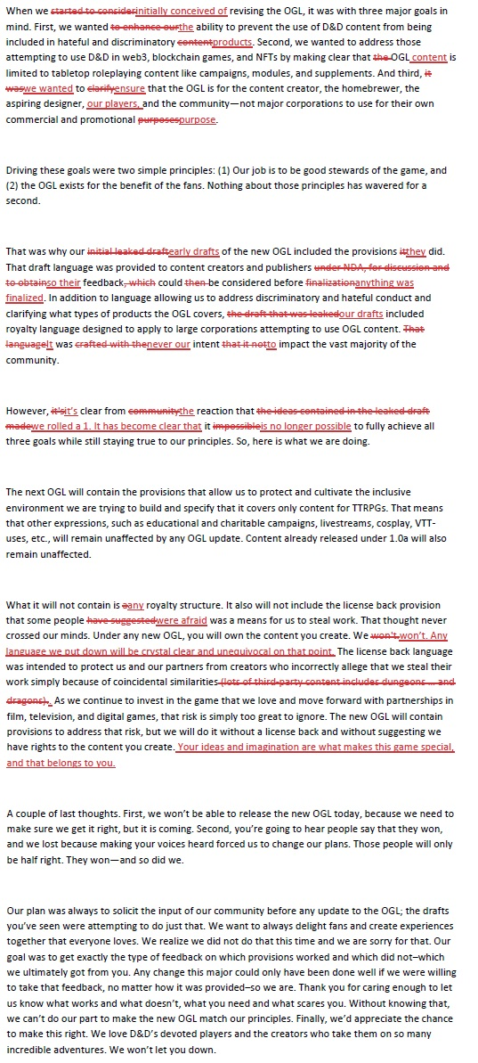 The WotC OGL Release on DDB today was edited in real time! | EN World ... The WotC OGL Release on DDB today was edited in real time! | EN World ...