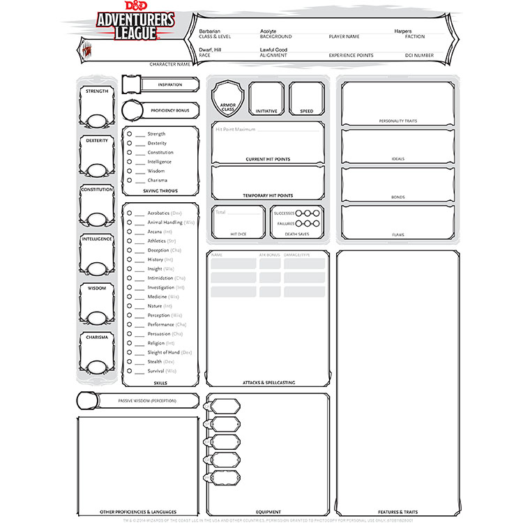Pathfinder Form Fillable Character Sheet Pathfinder Form Fillable Character Sheet