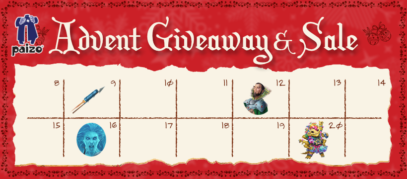 Paizo’s Advent Calendar Giveaway & Sale Event! | EN World D&D & Tabletop RPG News & Reviews