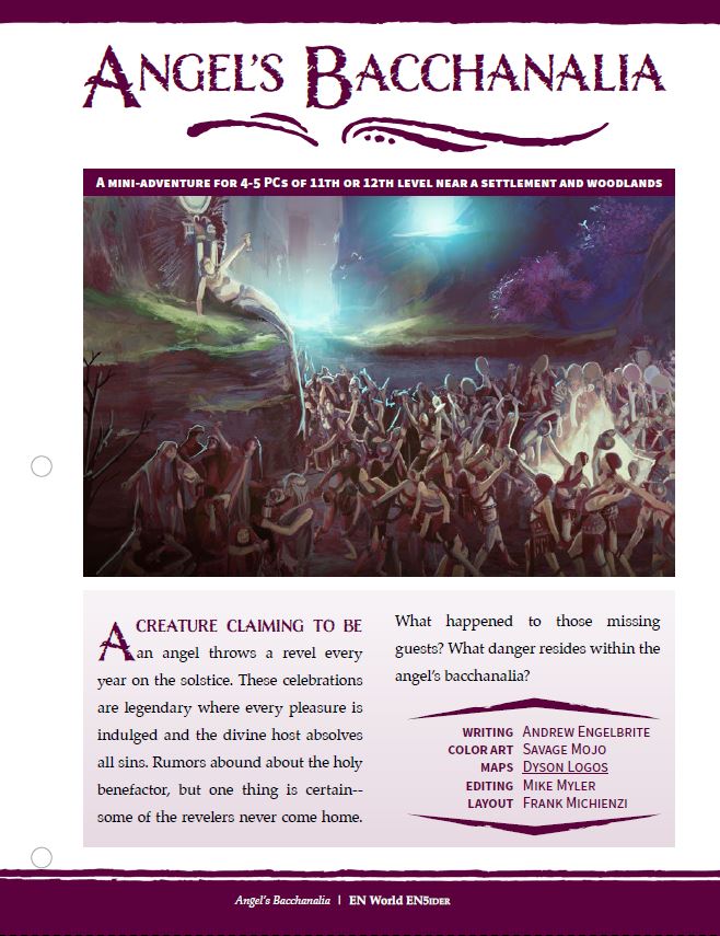 D&D 5E (2014) - EN5ider #287 - Mini-Adventure: Angel's Bacchanalia | EN ...