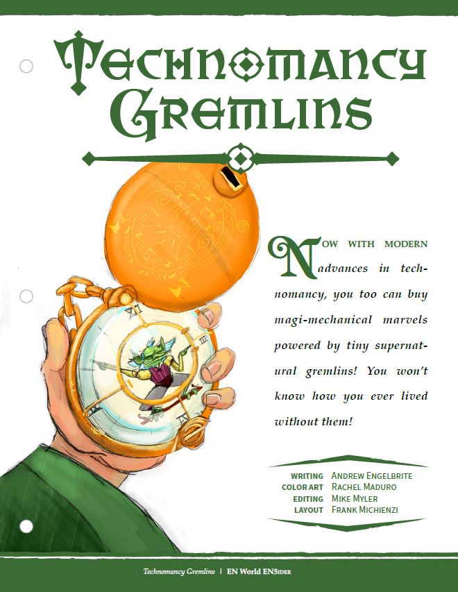 D&D 5E (2014) - EN5ider #296 - Technomancy Gremlins | EN World D&D ...