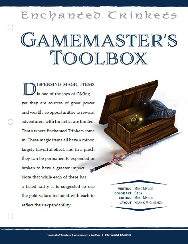 D&D 5E (2014) - EN5ider #360 - Enchanted Trinkets: Gamemaster's Toolbox ...