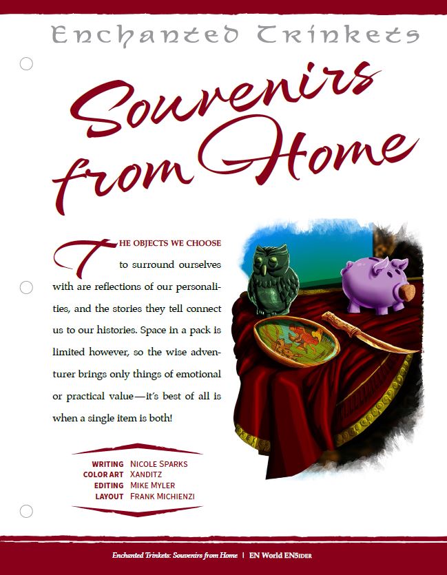 D&D 5E (2014) - EN5ider #375 - Enchanted Trinkets: Souvenirs from Home ...