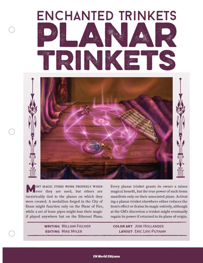 D&D 5E (2014) - EN5ider #428 - Enchanted Trinkets: Planar Trinkets | EN ...