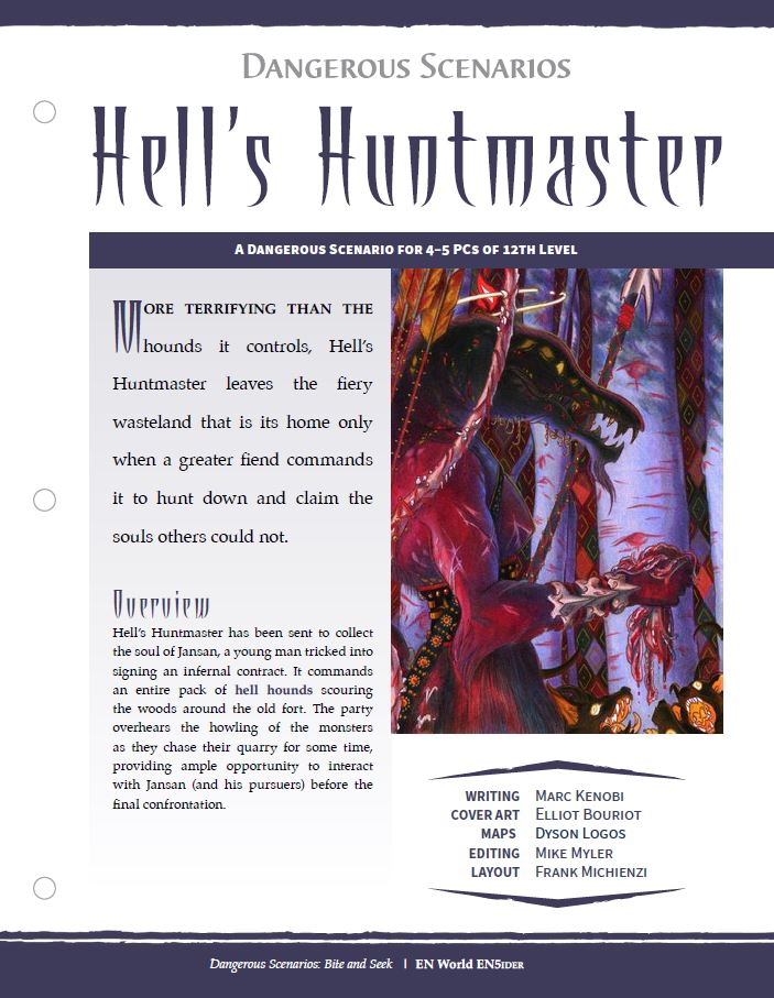 D&D 5E (2014) - EN5ider #478 - Dangerous Scenarios: Hell's Huntmaster ...