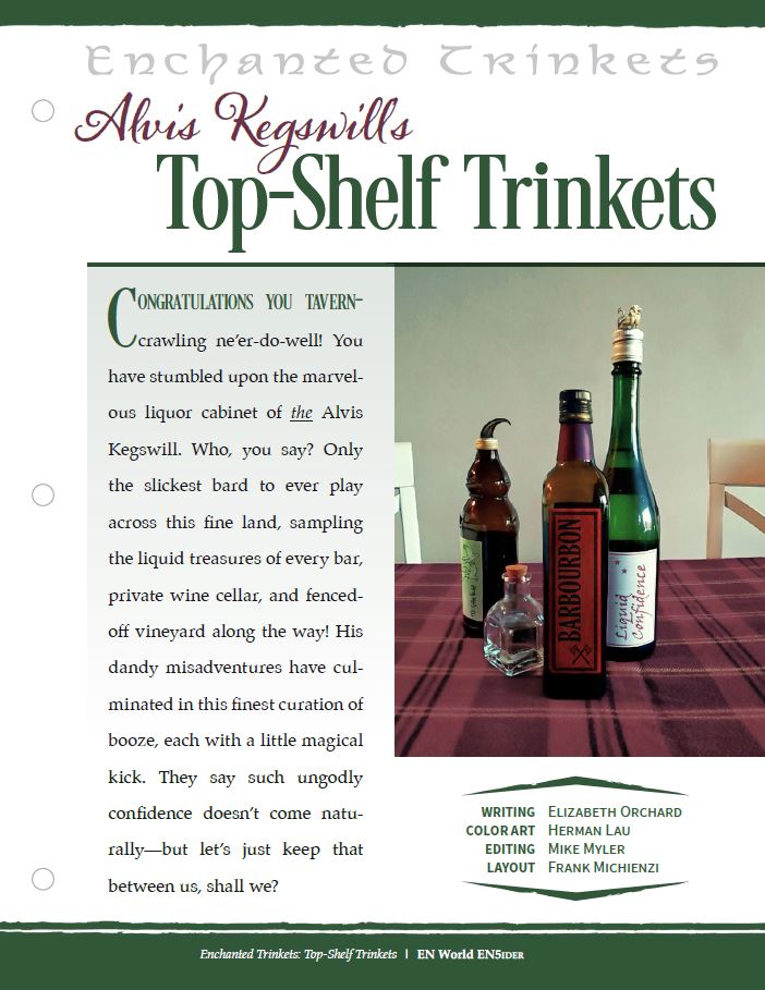 D&D 5E (2014) - EN5ider #483 - Enchanted Trinkets: Top-Shelf Trinkets ...