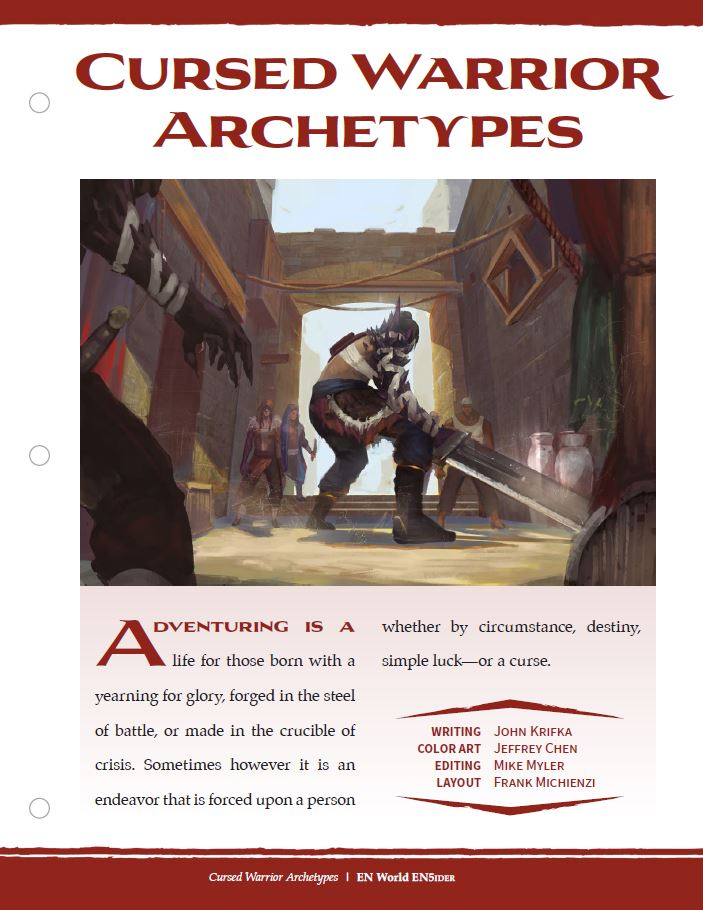 D&D 5E (2014) - EN5ider #490 - Cursed Warrior Archetypes | EN World D&D ...