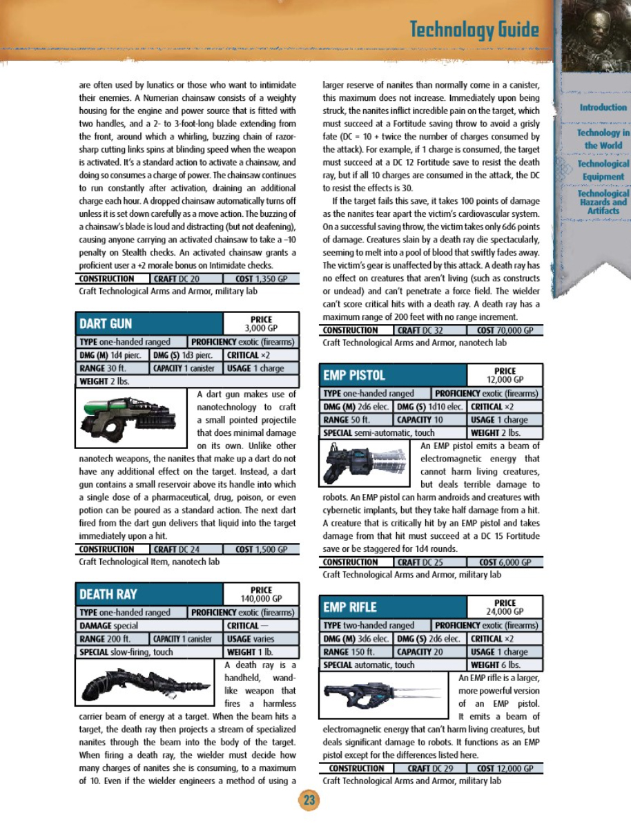 Weapons from the PATHFINDER TECHNOLOGY GUIDE! | EN World Tabletop RPG ...