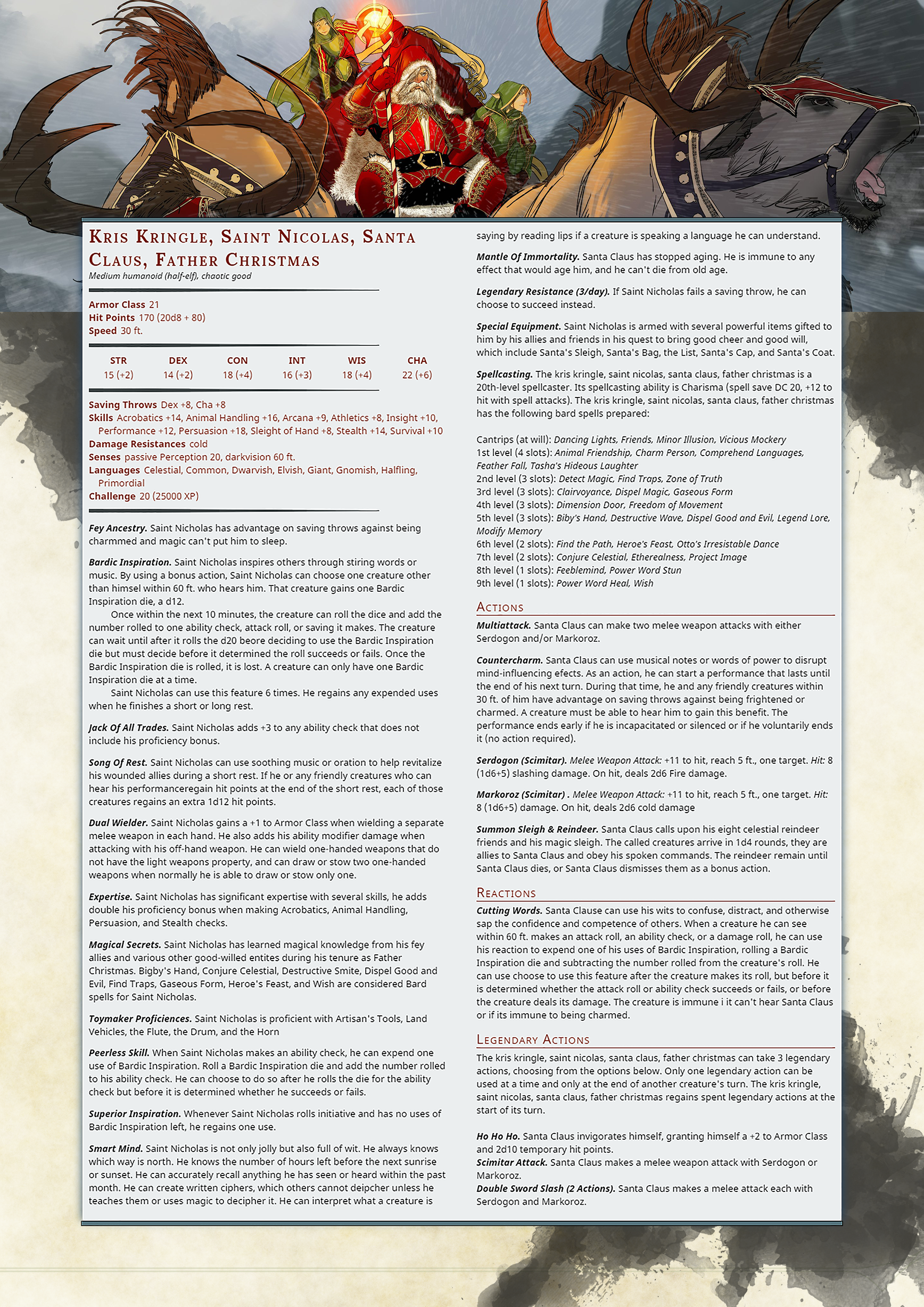 5 Versions of Santa Claus: D&D 5E Style | EN World D&D & Tabletop RPG ...