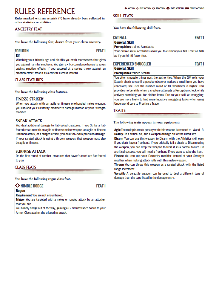 Pathfinder 2 Character Sheet #5: Merisiel, Elf Rogue | EN World D&D ...