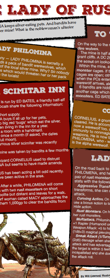 D&D 5E (2014) - ONE PAGE ADVENTURE #24: The Lady of Rust! | EN World D ...