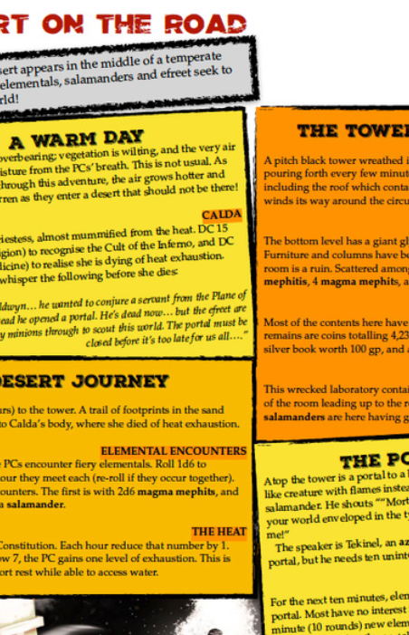 D&D 5E - One Page Adventure: Desert on the Road | EN World Tabletop RPG ...