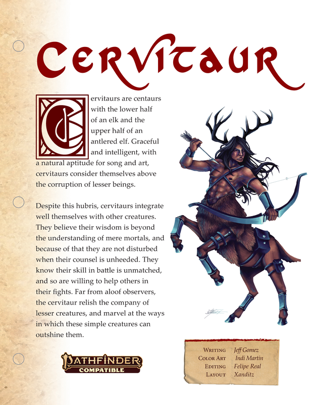 Pathfinder 2E - Cervitaur | EN World D&D & Tabletop RPG News & Reviews