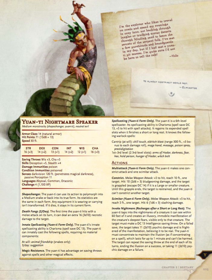 Volo's Preview at Kotaku: Flinds, Yuan-Ti, & More