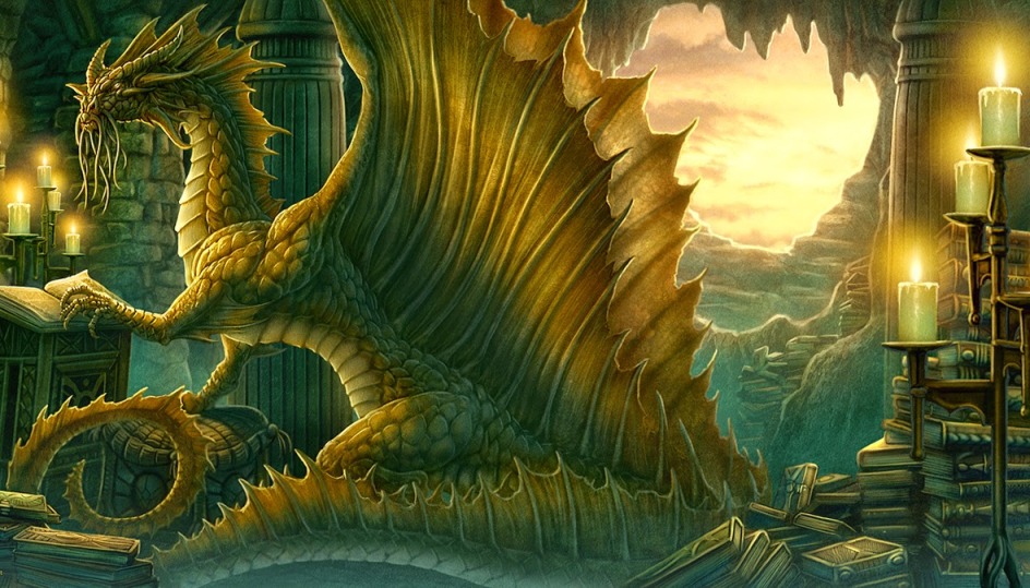 gold dragon library.jpg | EN World D&D & Tabletop RPG News & Reviews